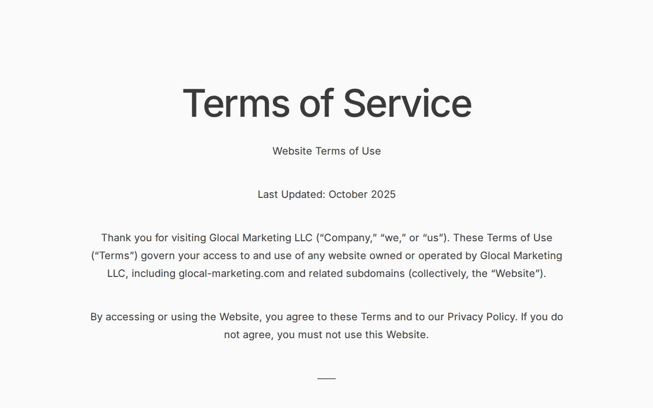 Terms of Use